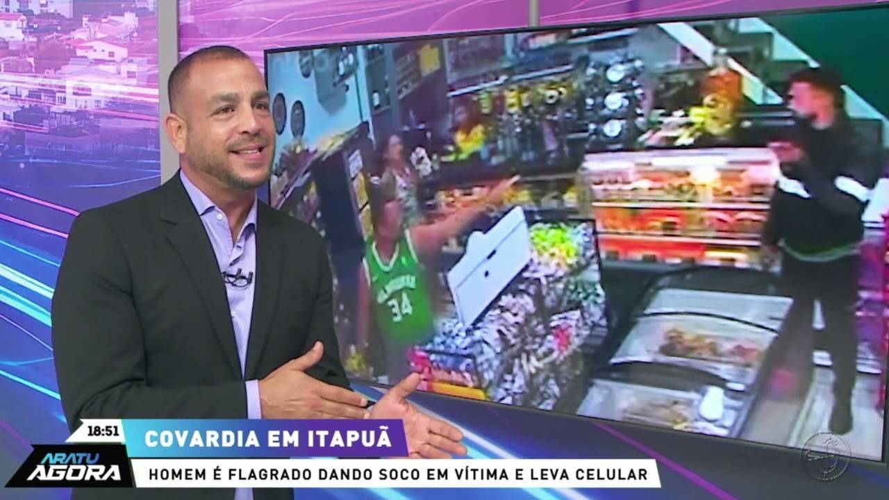 Covardia em Itapuã: homem é flagrado dando soco em vítima e leva ... Covardia em Itapuã: homem é flagrado dando soco em vítima e leva ...